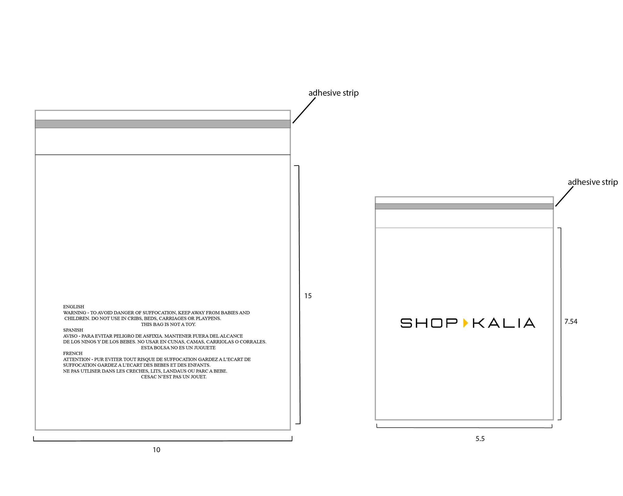 Custom Poly Bags- Wholesale Los Angeles – ShopKalia